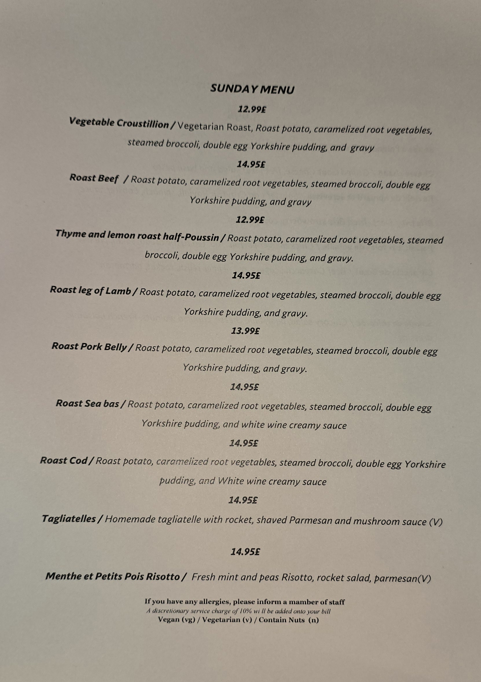 Our Menus – Ratatouille Restaurant
