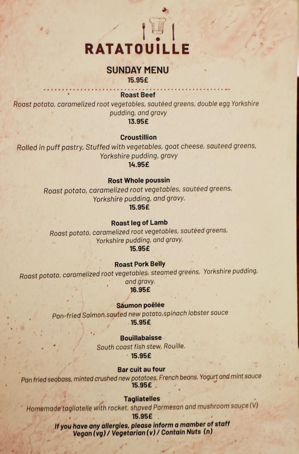 Our Menus – Ratatouille Restaurant